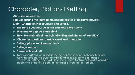 Character Plot And Setting Ppt Download