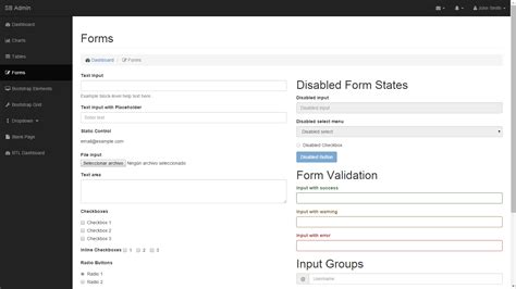 Sb Admin Template Administrativo Evilnapsis