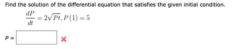Solved Find The Solution Of The Differential Equation Tha Chegg Com