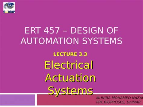 Ppt Ert 457 Design Of Automation Systems Lecture 33 Electrical