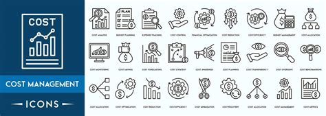 Cost Management Icon Concept Of Efficiency Asset Life Cycle System Responsible Vector