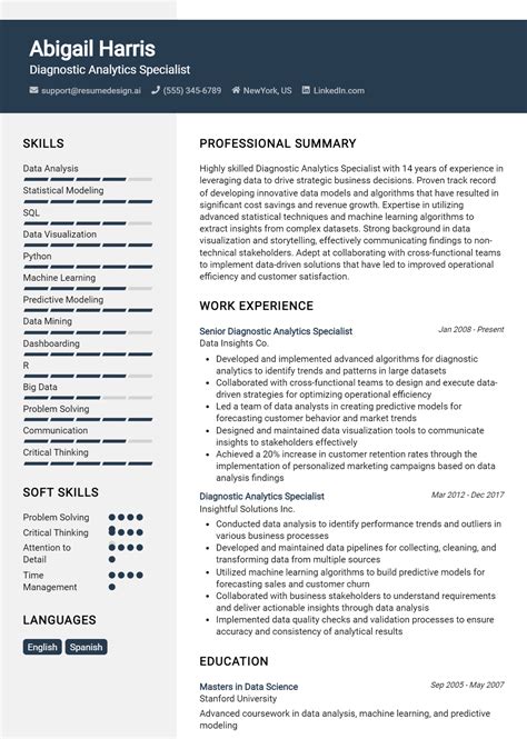 23 Diagnostic Analytics Specialist Resume Examples And Templates For 23 Diagnostic Analytics Specialist Resume Examples And Templates For