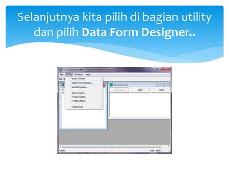 membuat data base pada visual basic 6 0 pptx