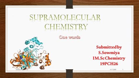 Supramolecular Chemistry And Analytical Chemistry Onewords Pptx