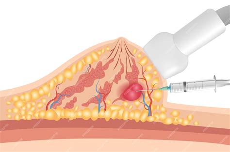 Premium Vector Breast Cancer Medical Vector Diagram With A Crosssection Of Female Breast