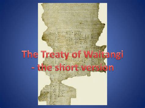 Treaty Of Waitangi Ppt 1