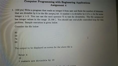 Solved Computer Programming With Engineering Applications Chegg