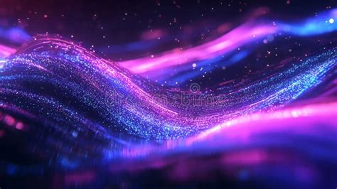 Futuristic Sci Fi Energy Flow With Electric Blue And Deep Violet