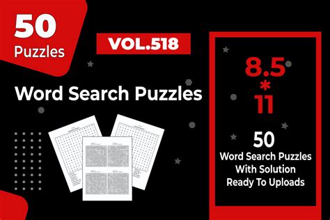 Activity Word Search Puzzle Book 518 Graphic By Mdhafizulislam3612 · Creative Fabrica