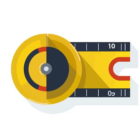 Measuring Tape Tool Icon In Flat Vector Isolated On White Background Premium Ai Generated Vector