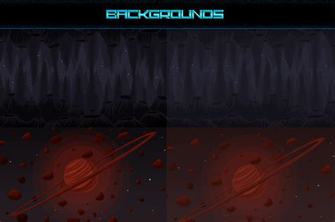 Space Shooter Game Kit Pixel Art By Free Game Assets GUI Sprite Tilesets