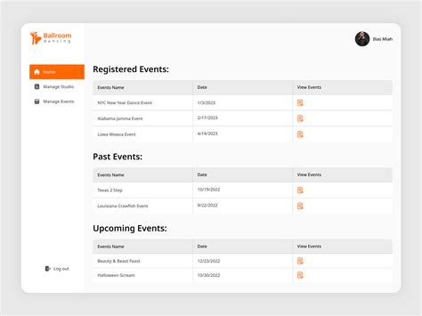 Events Admin Panel Ui Design By Ilias Miah On Dribbble