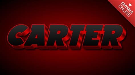 Carter Hunter Text Effect Generator