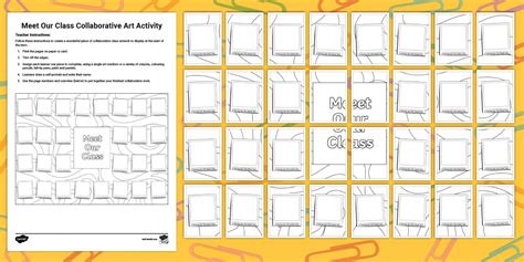 Meet Our Class Collaborative Art Activity Teacher Made