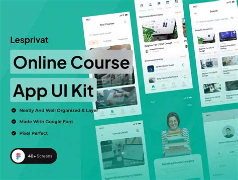 courser online learning app ui kit ui kits — ui custom