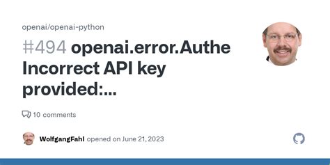 Openaierrorauthenticationerror Incorrect Api Key Provided Cmdftpe