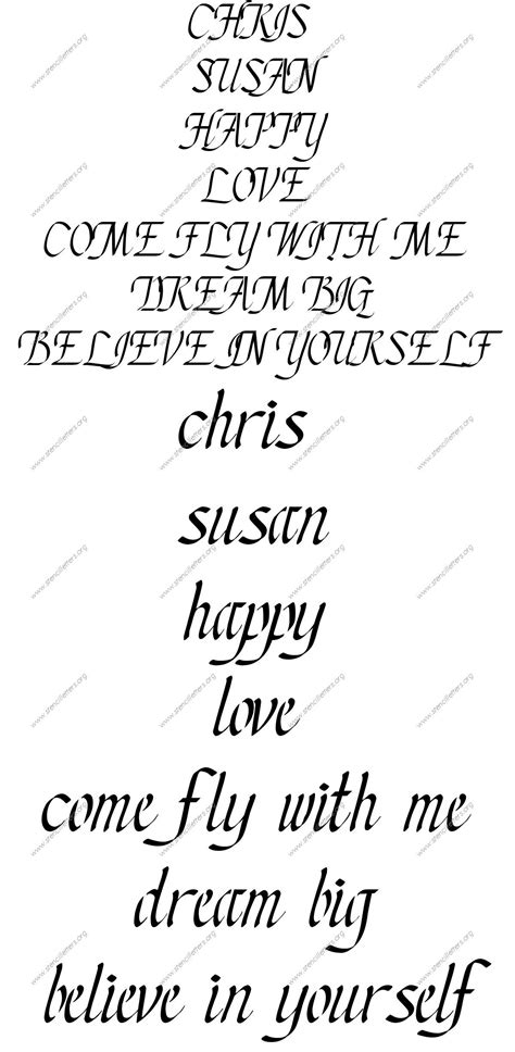 Stylish Cursive Made To Order Stencils Stencil Letters Org