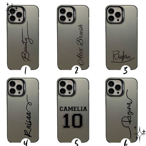 Jual For Iphone Matte Hard Case Premium Case Custom Nama Ip Pro Promax Plus Shopee