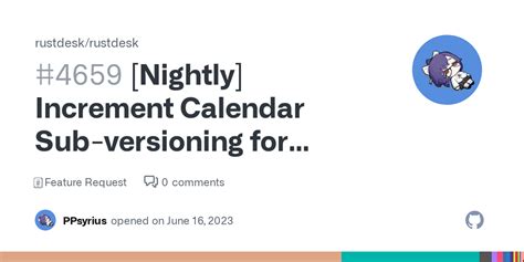 Nightly Increment Calendar Sub Versioning For Nightly Builds