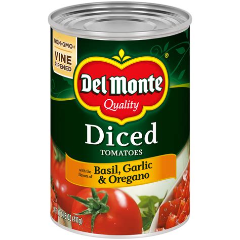 Del Monte Diced Tomatoes With Basil Garlic And India Ubuy