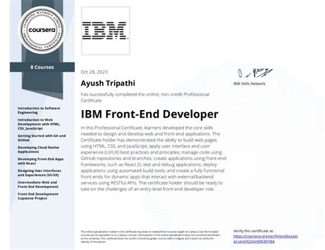 Ayush Tripathi On Linkedin Frontenddevelopment Ibmprofessionalcertificate Webdevelopmentskills