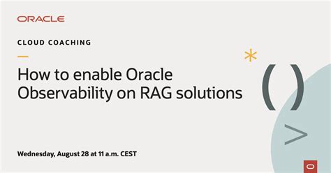 Dushmanta Roy On Linkedin Cloud Coaching How To Enable Oracle Observability On Rag Solutions