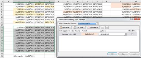 Sử Dụng Conditional Formatting Thao Tác Với Ngày Tháng Trong Excel
