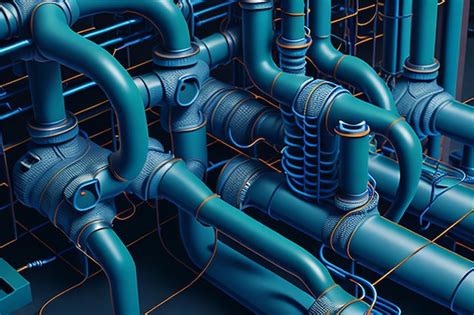 Premium AI Image Pioneering The Flow HandEdited Generative AI For Building Piping Systems