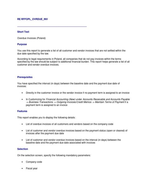 Poland Report Documentation Pdf Invoice Business