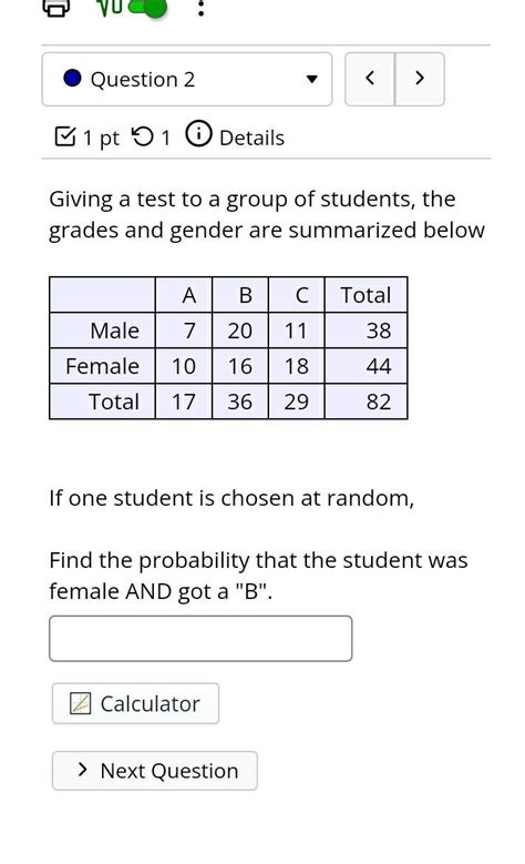 Solved 1 pt り1 i Details Giving a test to a group of Chegg com