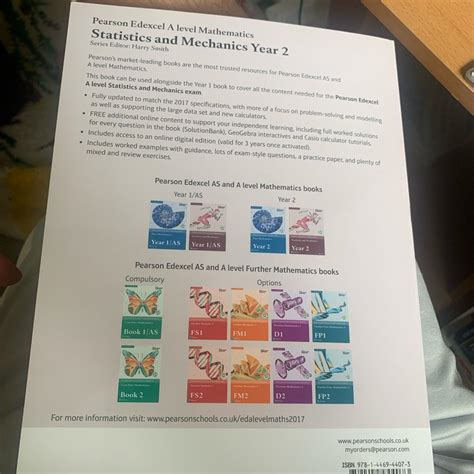 Pearson Edexcel A Level Maths Year 2 Book Never Used Depop