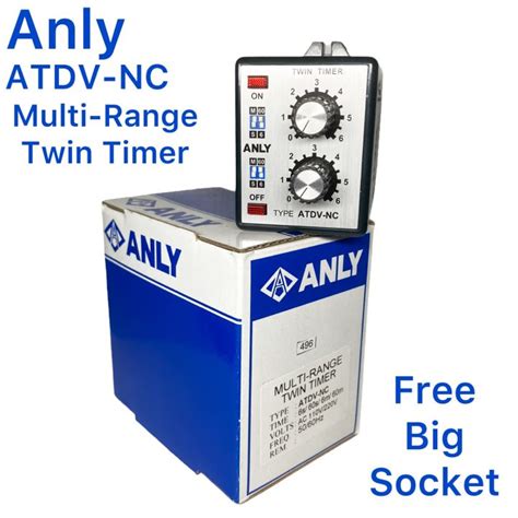 Anly Atdv Nc Multi Range Twin Timer With Free Socket Lazada Ph