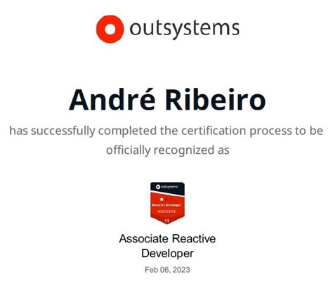 andré ribeiro on linkedin outsystems associatereactivedeveloper lowcode