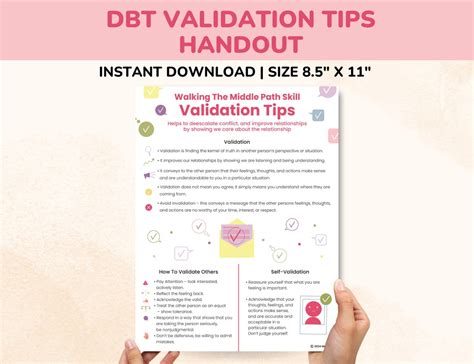 Dbt Validation Skills And Techniques Handout Interpersonal Effectiveness Skills Pdf Walking