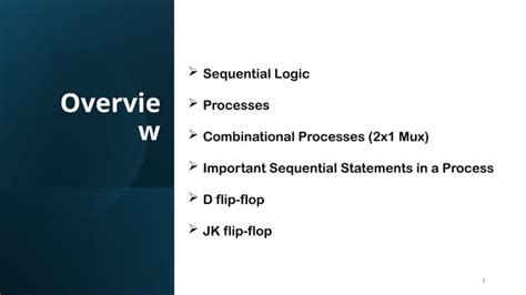 Lecture 5 Sequential Logic Using Vhdl Part I Pptx
