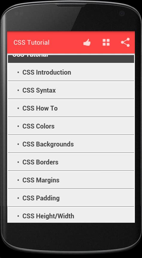 Css Tutorial And Reference Apk For Android Download