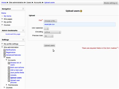 Add Multiple Users To Moodle When Using PAM Authentication