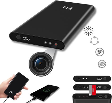 Hidden Camera Power Bank Hd 1080p 5000mah Mini Nanny Cam Portable