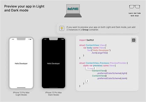 Preview Your App In Light And Dark Mode At The Same Time Rswiftui