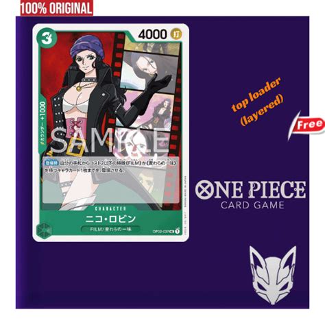 Original 4x Cards Playset Deck Playset 4x Cards Nico Robin Character Op02 037 Uc Optcg One Piece