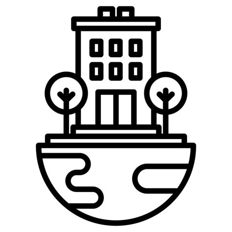 Urban Plaza Icon Line Illustration 45346685 Vector Art At Vecteezy