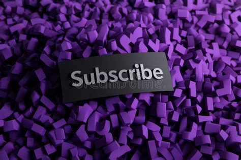 Creative Subscribe Button Surrounded By Vibrant Purple Foam Shapes