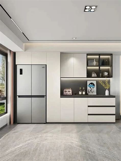 超实用冰箱嵌入餐边柜设计