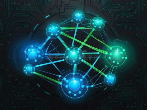 Abstract Data Flow And Machine Learning Network Stock Illustration Illustration Of Circle