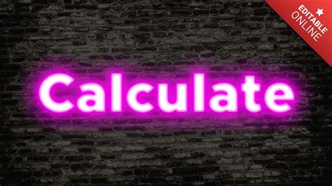 Calculate Glow Purple Text Effect Generator