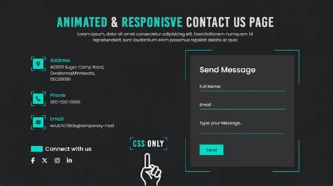 Animated And Responsive Contact Us Page Using Html Css Jsprogramming