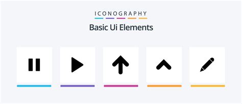 Basic Ui Elements Glyph Icon Pack Including Study Sign Arrow Up Arrow Creative Icons