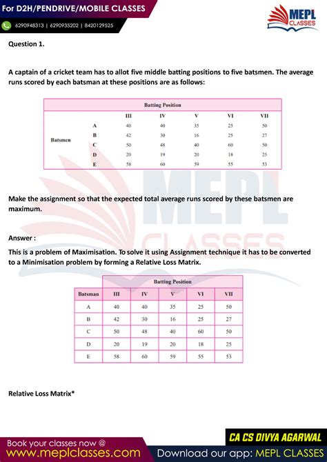 Assignment See This Of No Use Question 1 A Captain Of A Cricket Team Has To Allot Five