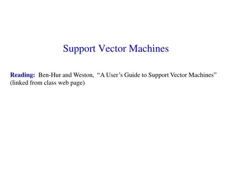 PPT Support Vector Machines PowerPoint Presentation Free Download ID