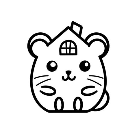 Premium Photo Hamster Icon Cute Hamster Face With Chubby Cheeks And A